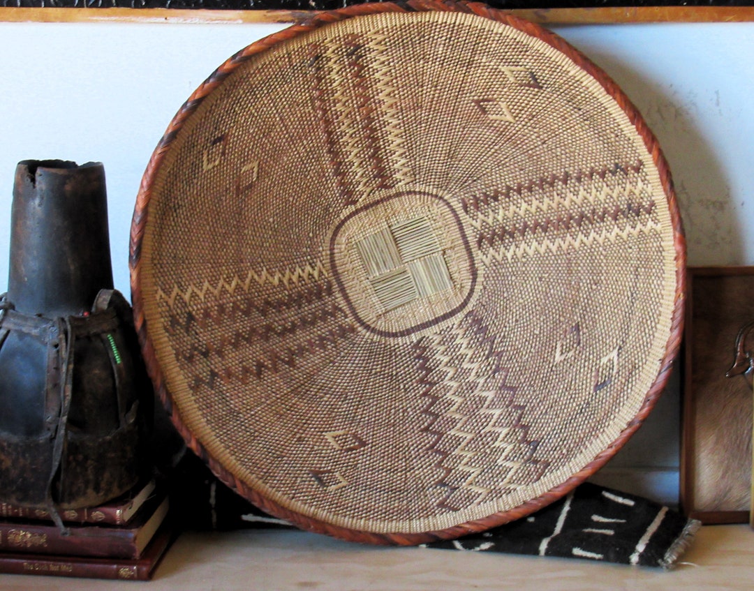 African Binga Basket, Large 22 Tribal Ethnic Basket, Boho Decor ...