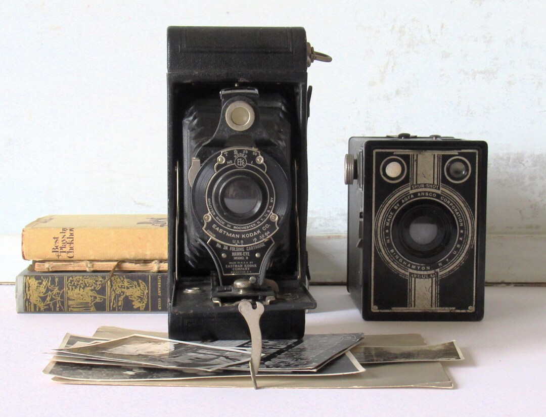 Vintage Camera Decor, Vintage Display, Desk Decor, Bookshelf Decor, Set ...
