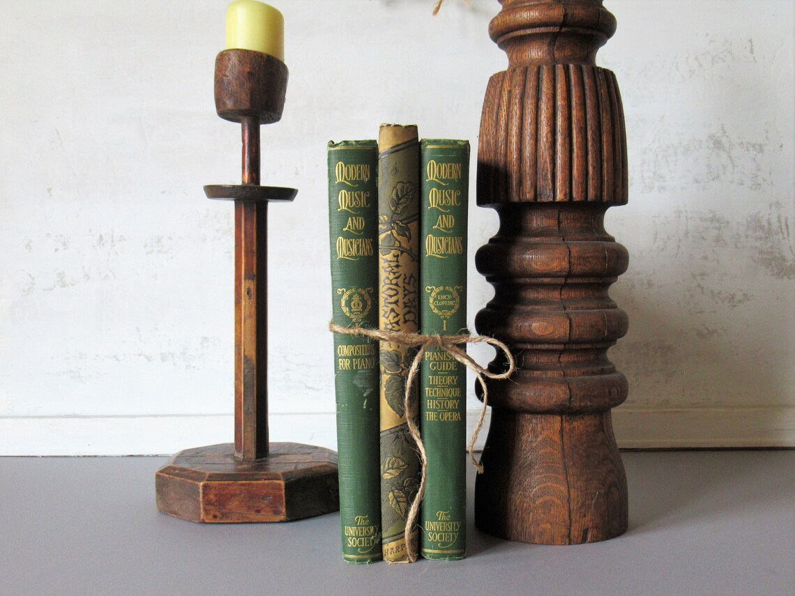 Decorative Vintage Book Decor Book Bundle Old Library Green - Etsy