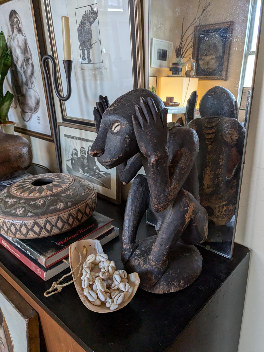 Vintage African Lega Zoomorphic Figure From the Democratic Republic of ...