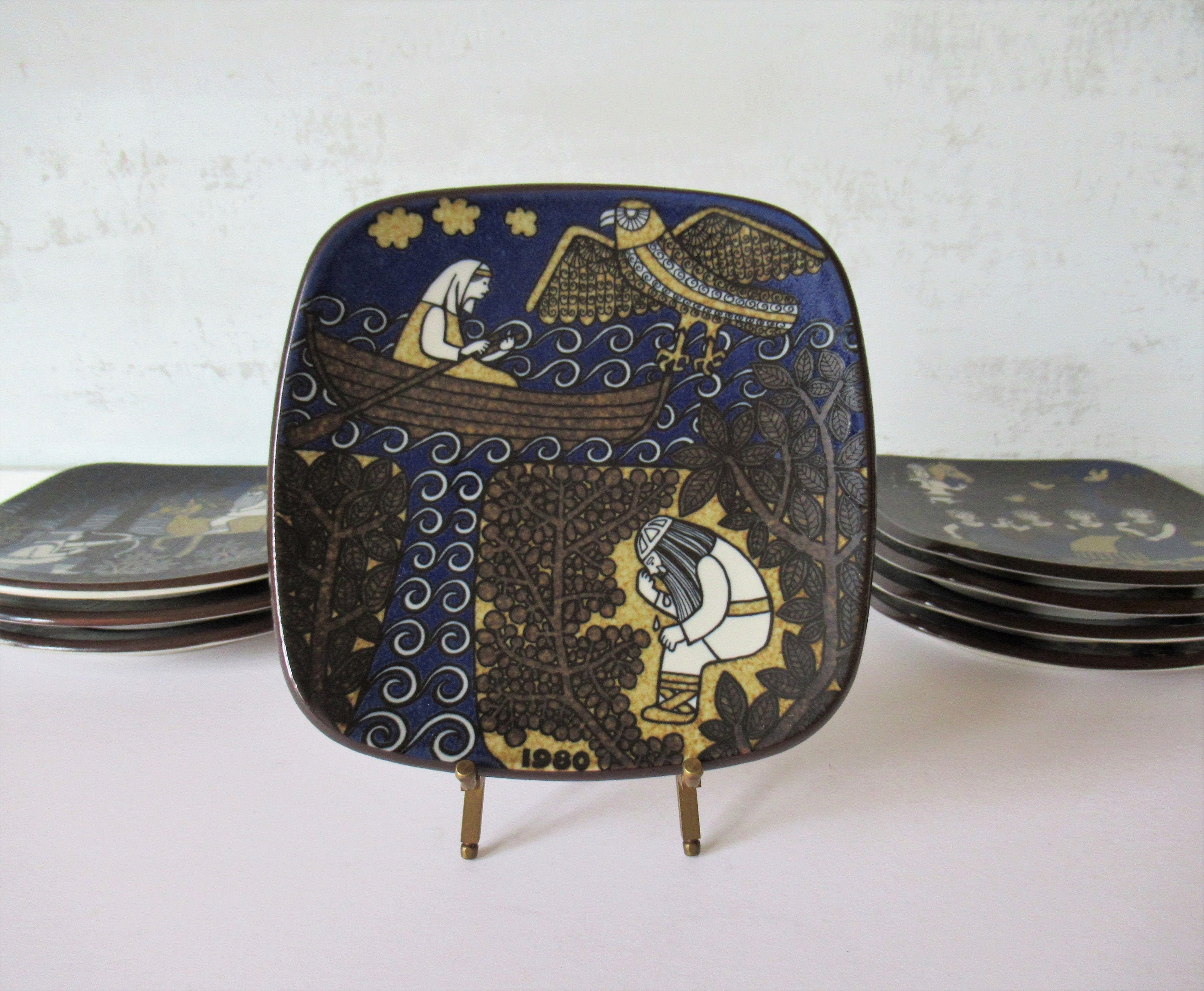 Collectible Plates Year plate 1980 by Arabia Finland The Kalevala ...