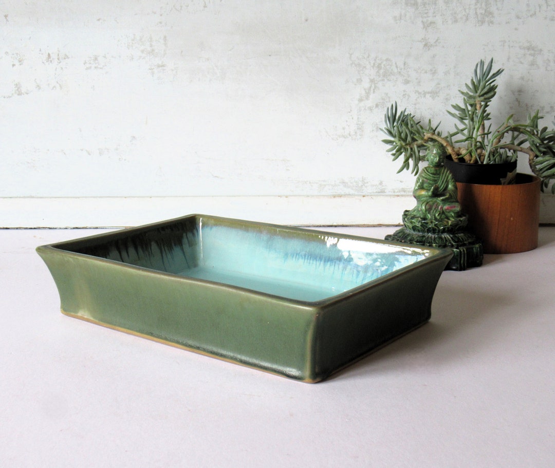 Japanese Ikebana Suiban Flower Basin Planter Minimalist Pottery Pecor ...