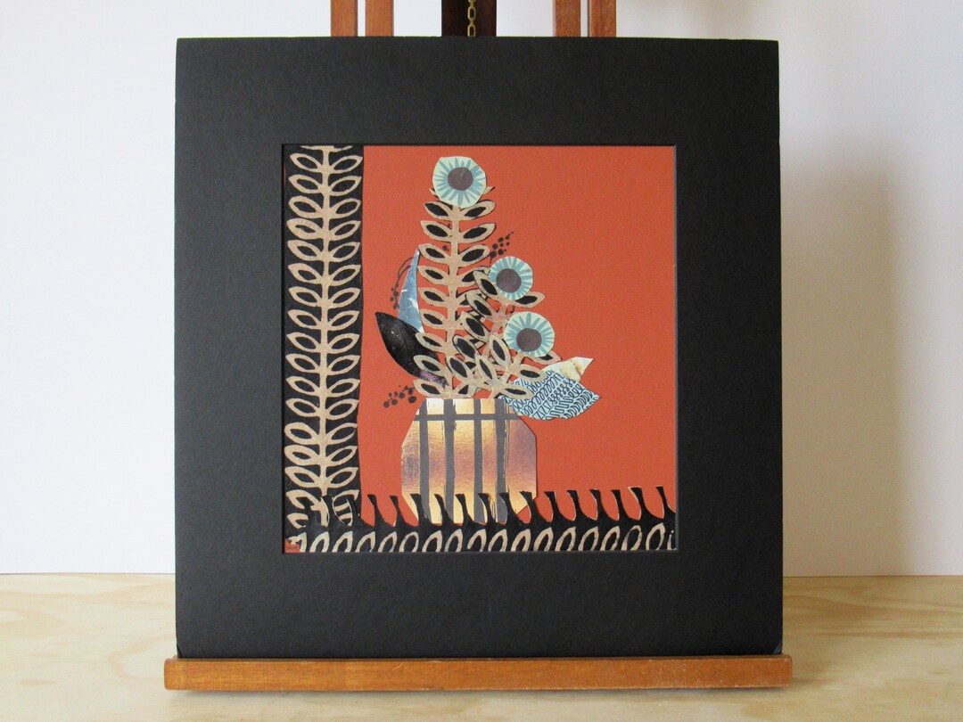 Vintage Paper Abstract Geometric Collage, 1990s Original Art - Etsy