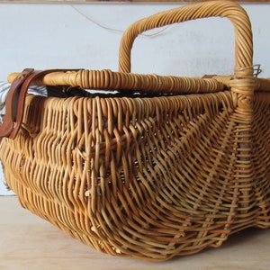 Large Willow Picnic Basket, Rustic, Farmhouse Vintage Basket, Rustic ...