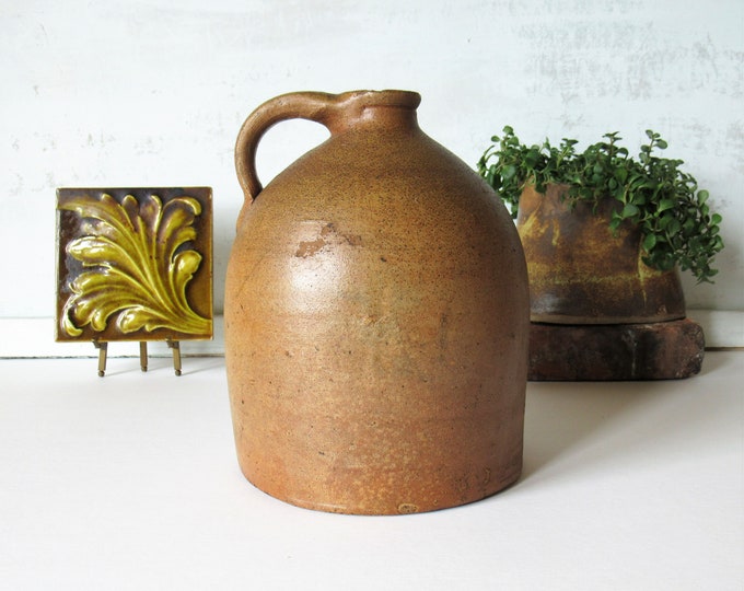 Vintage Stoneware Jug, Farmhouse Decor, Vintage Rustic Stoneware Jug ...