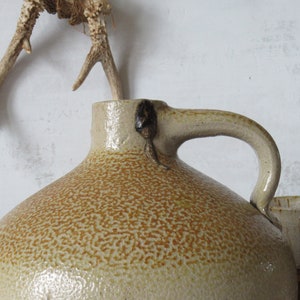 Earthy Rustic Stoneware Farmhouse Jug, Primitive Salt Glazed Rustic ...