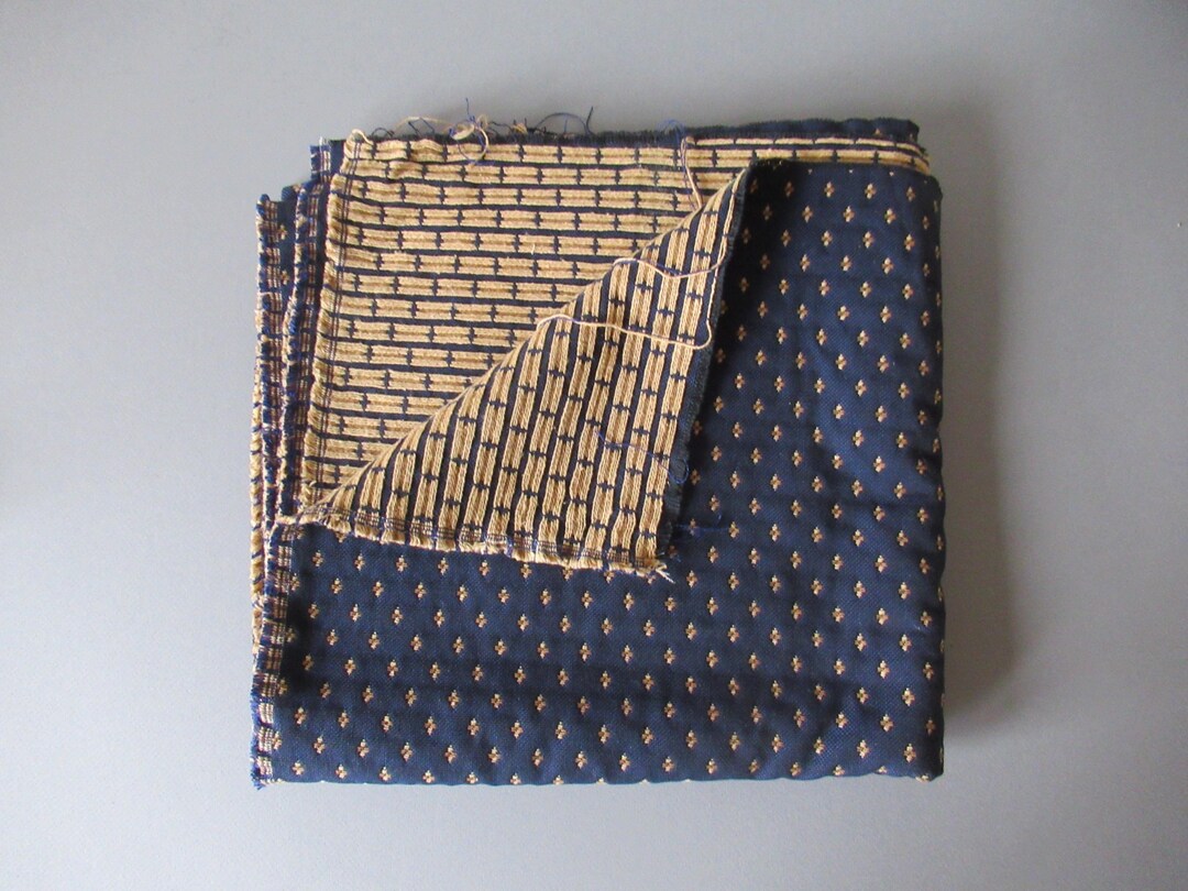Vintage Blue Fabric Remnant for Small Upholstery Projects - Etsy