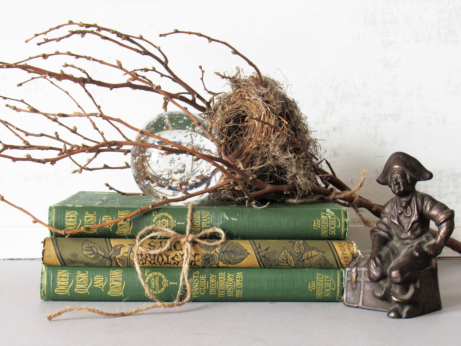 Decorative Vintage Book Decor Book Bundle Old Library Green - Etsy