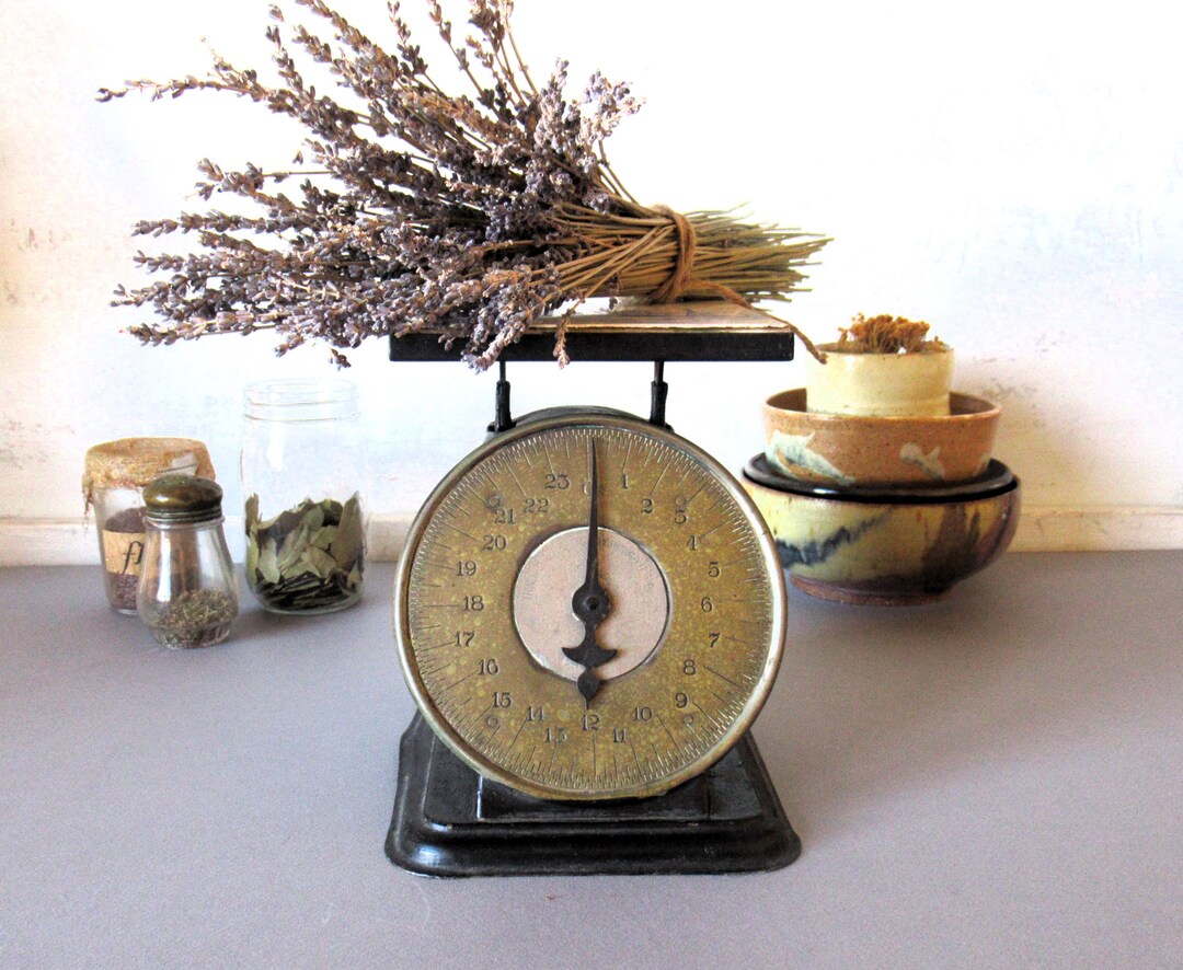 Vintage Rustic Kitchen Scale, Farmhouse Kitchen Decor, Rustic, Triner ...