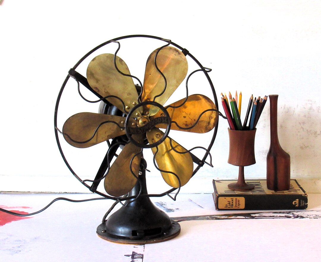 Vintage Westinghouse Electric Fan, Black Art Deco Style Desk Fan. - Etsy