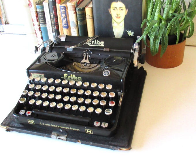 Vintage 1930s German Typewriter Erika Model M by Seidel & Naumann ...