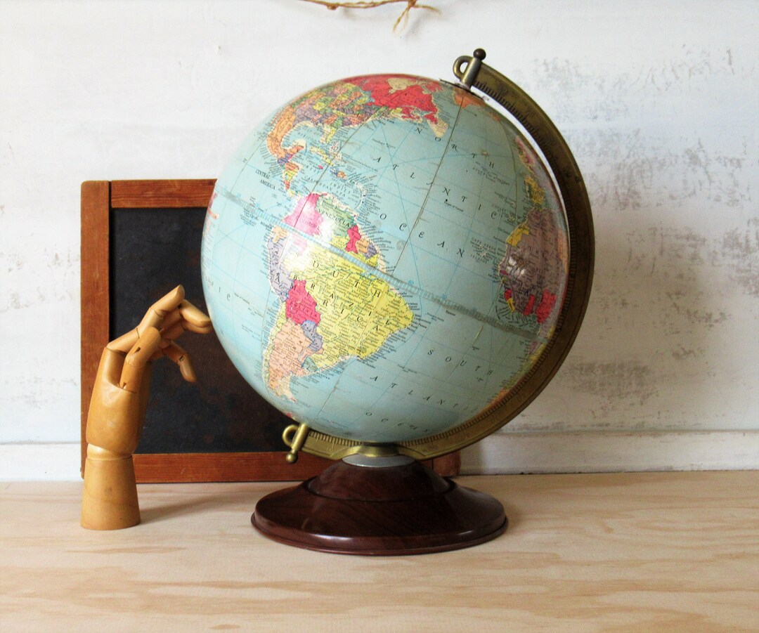 Vintage 12 Inch Replogle World Globe, Library, Children Room Decor - Etsy