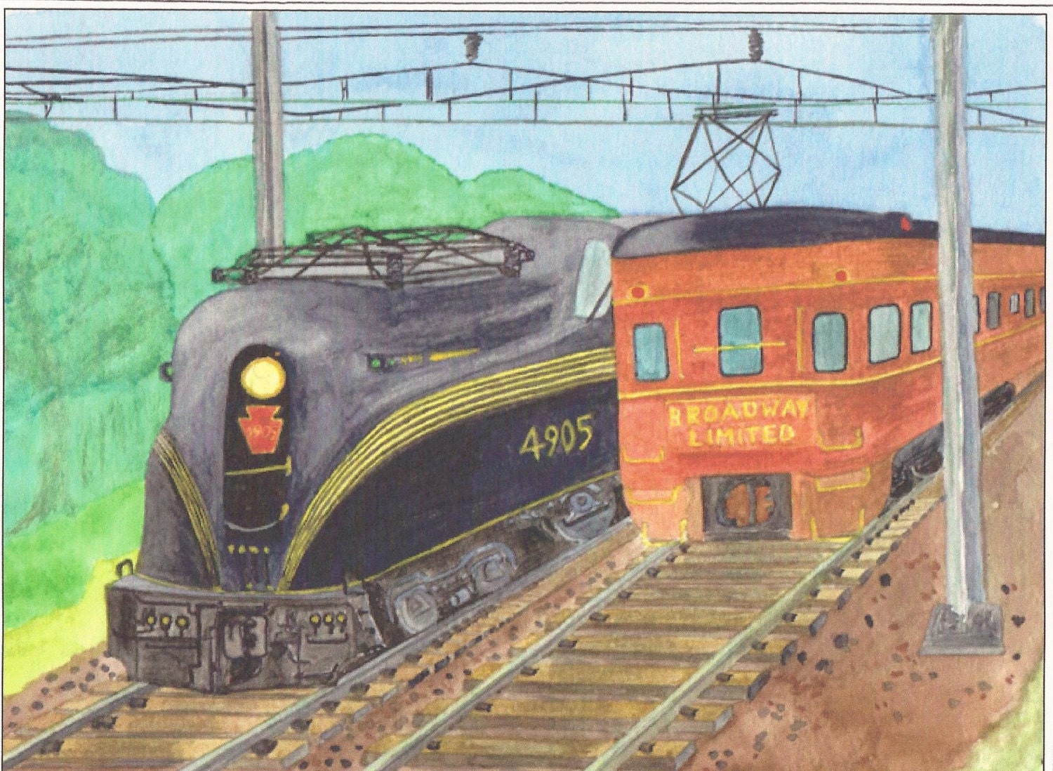 Streamline Trains and Engine Number 40 - Etsy