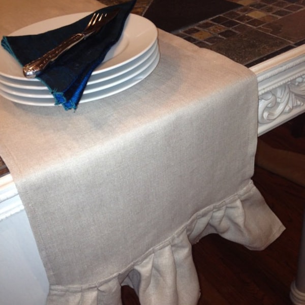 Ruffled Table Runner - Etsy