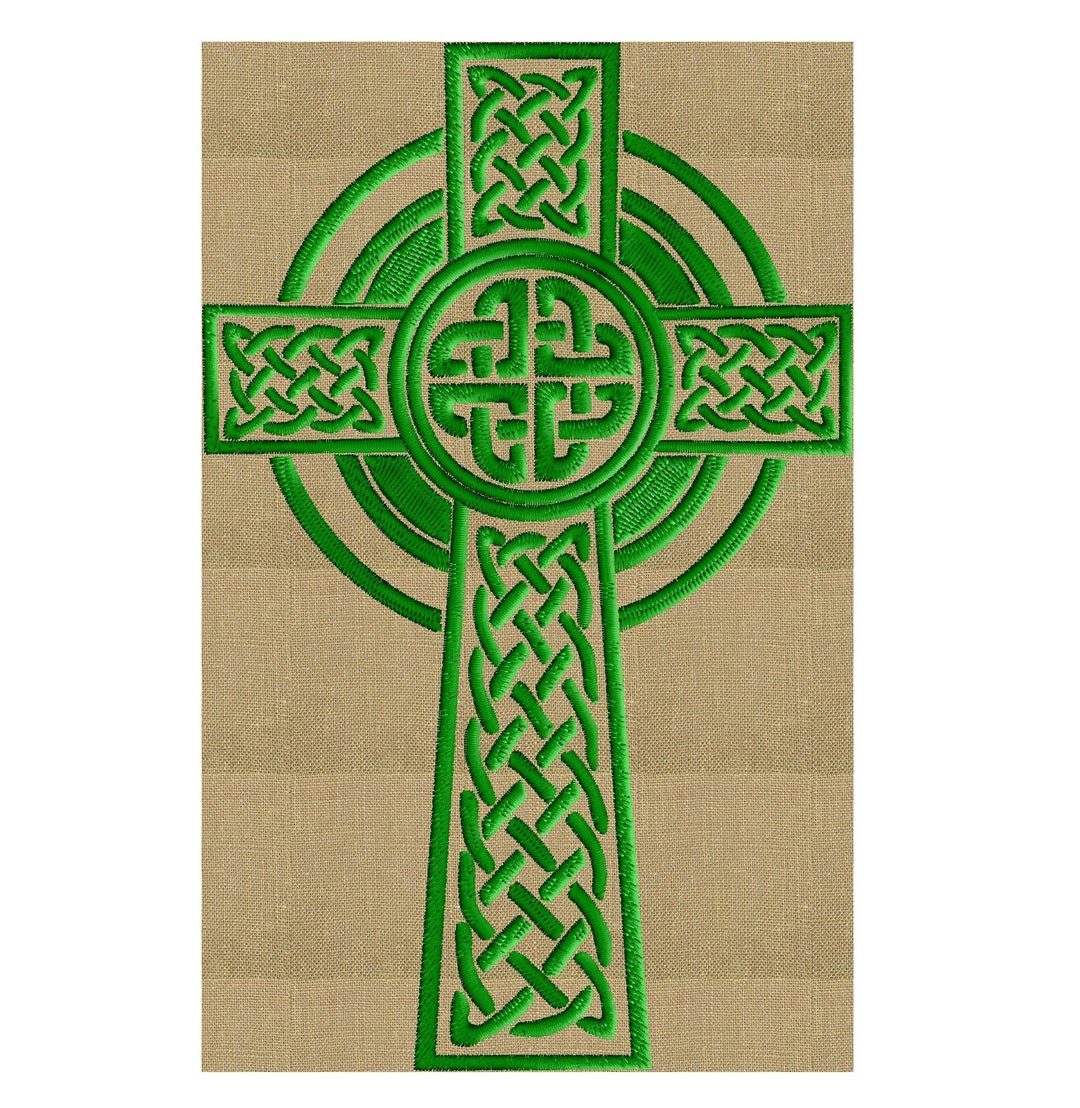Irish Celtic Cross - EMBROIDERY DESIGN FILE - Instant Download - Hus ...