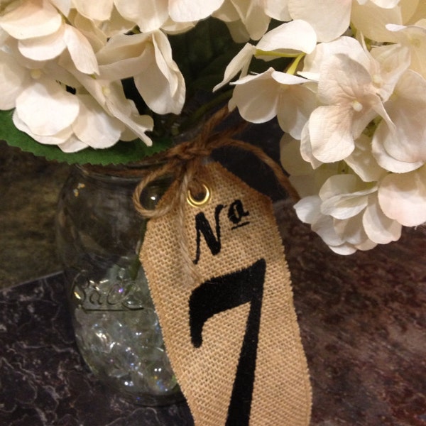 Burlap Table Numbers - Etsy