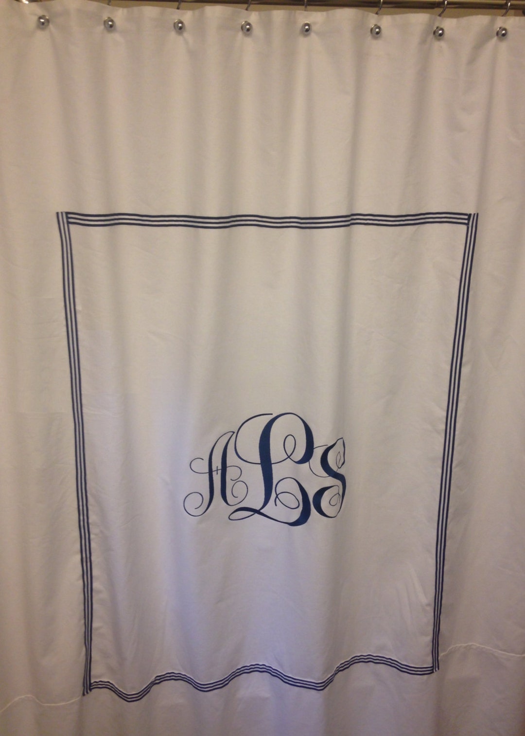 EMBROIDERED Custom Shower Curtain - Fully Personalized - Grommet Top ...