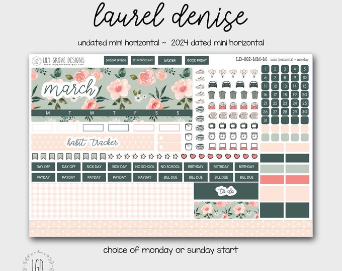 64 LAUREL DENISE Planner Stickers, Planner Kit, Ld Sticker Kit ...