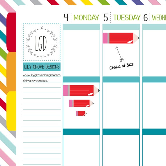 Craft Supplies & Tools Card Making & Stationery pencil planner stickers ...
