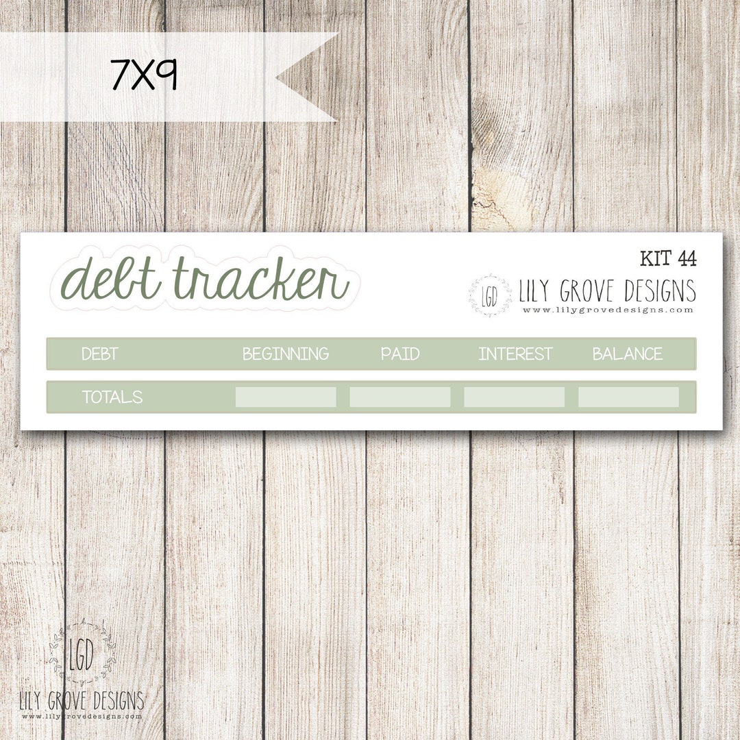 Kit 44 Debt Tracker Budget Tracker Planner Stickers - Etsy