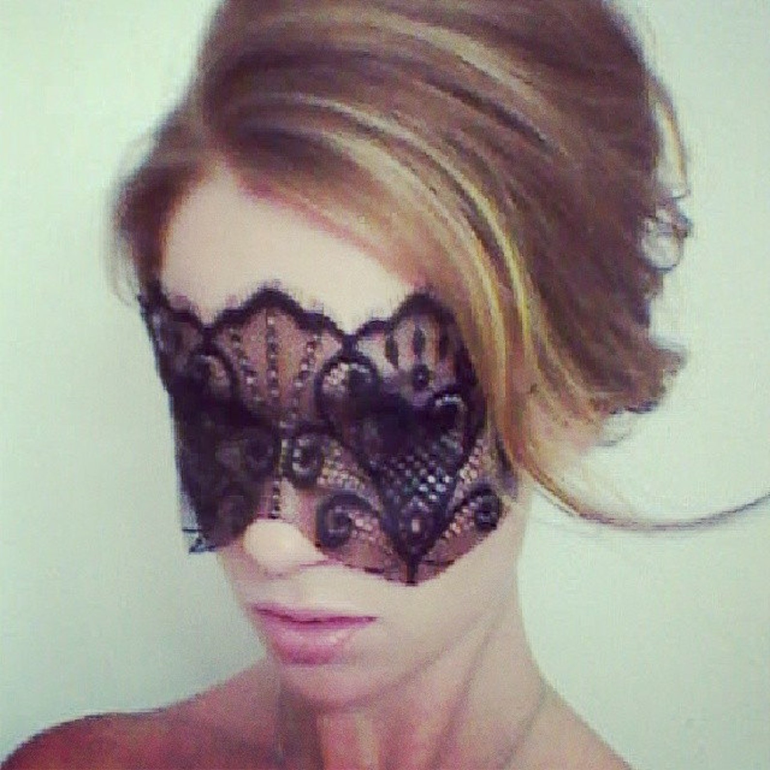 Black French Lace Masquerade Mask – Venetian Blindfold - Etsy