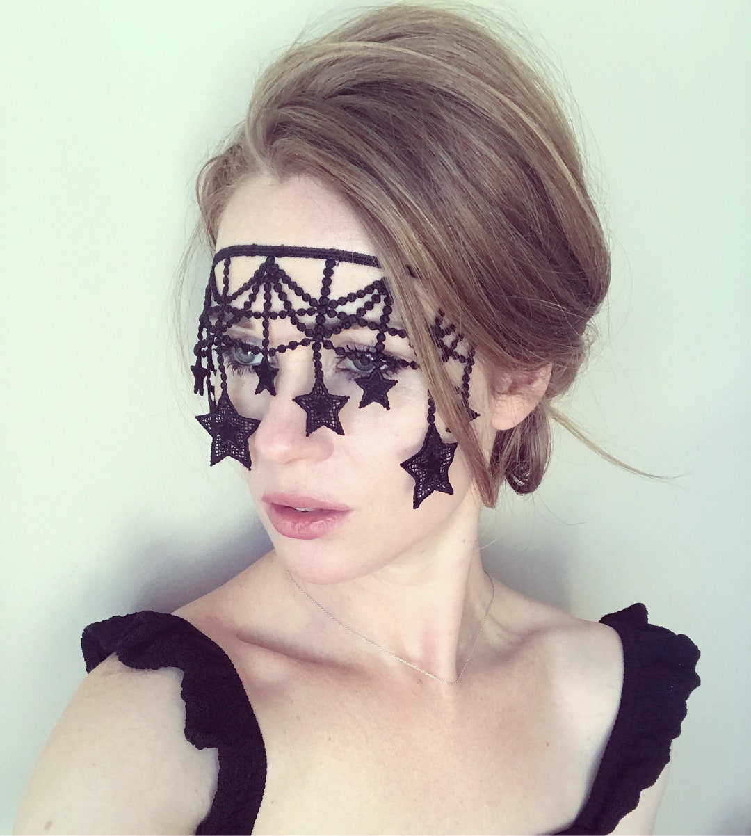 Masquerade Lace Mask - Frill Mask - Star Lace Mask - Venetian Mask ...