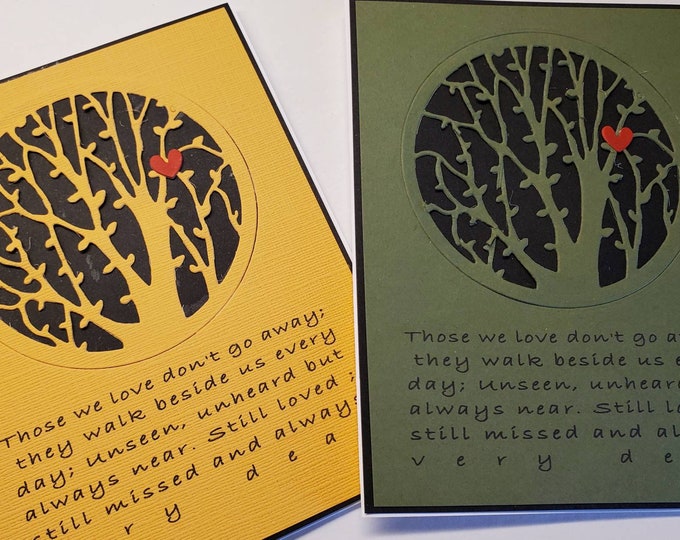 Hand Made Die Cut Sympathy Card. Grief. Mourning a Loss. - Etsy