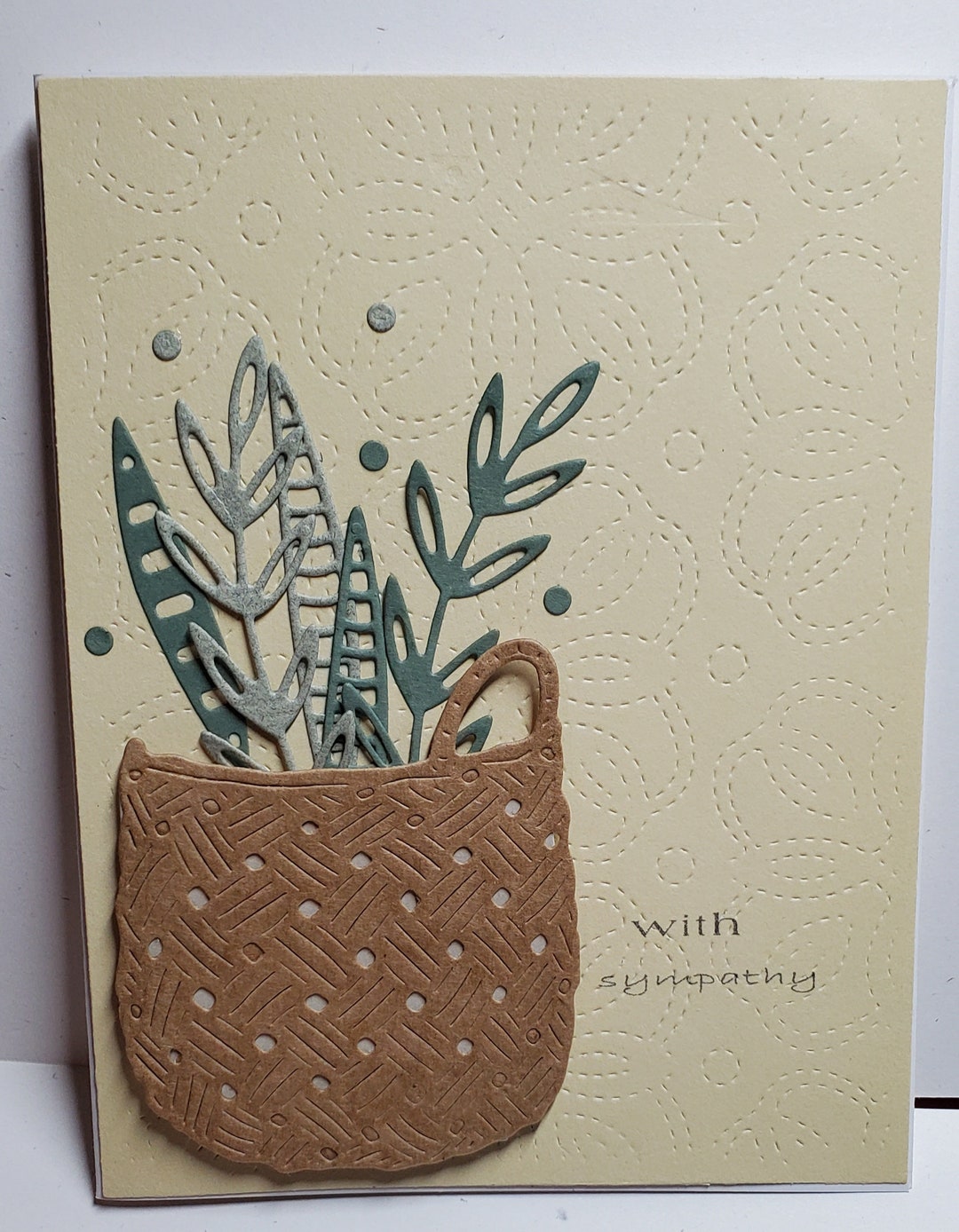 Hand Made Die Cut Sympathy Card. Grief. Mourning a Loss. Bereavement ...