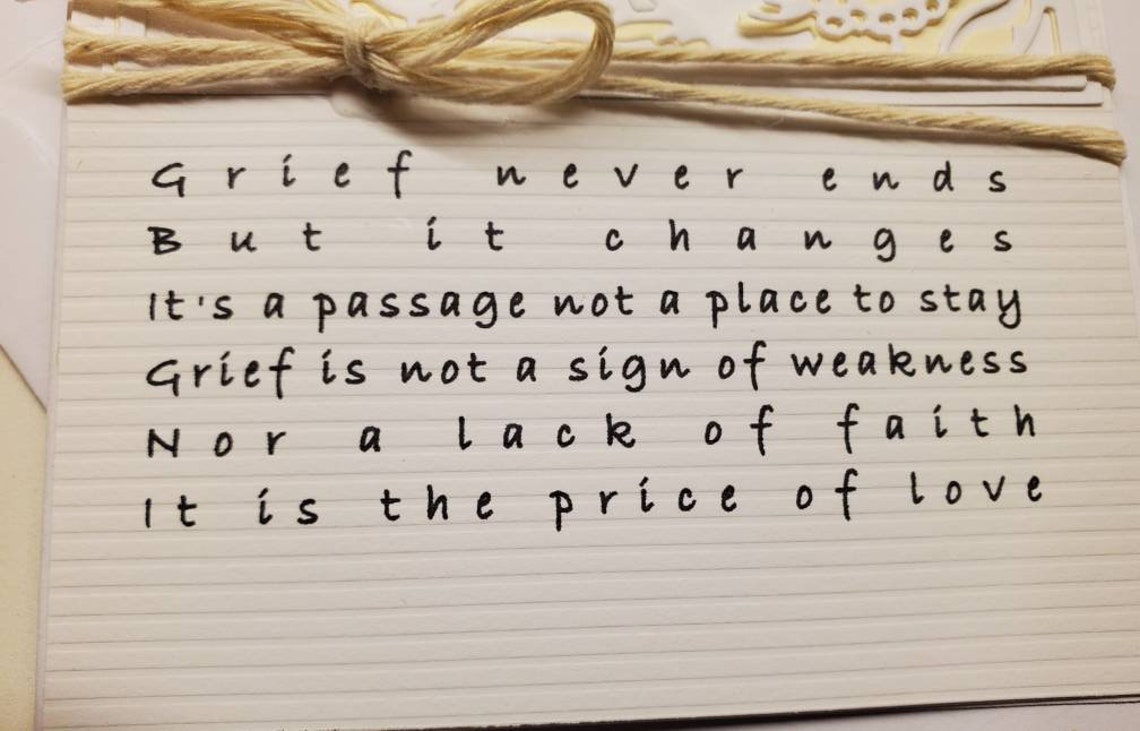 Handmade Sympathy Card. Bereavement. Grief. Loss of a Loved | Etsy