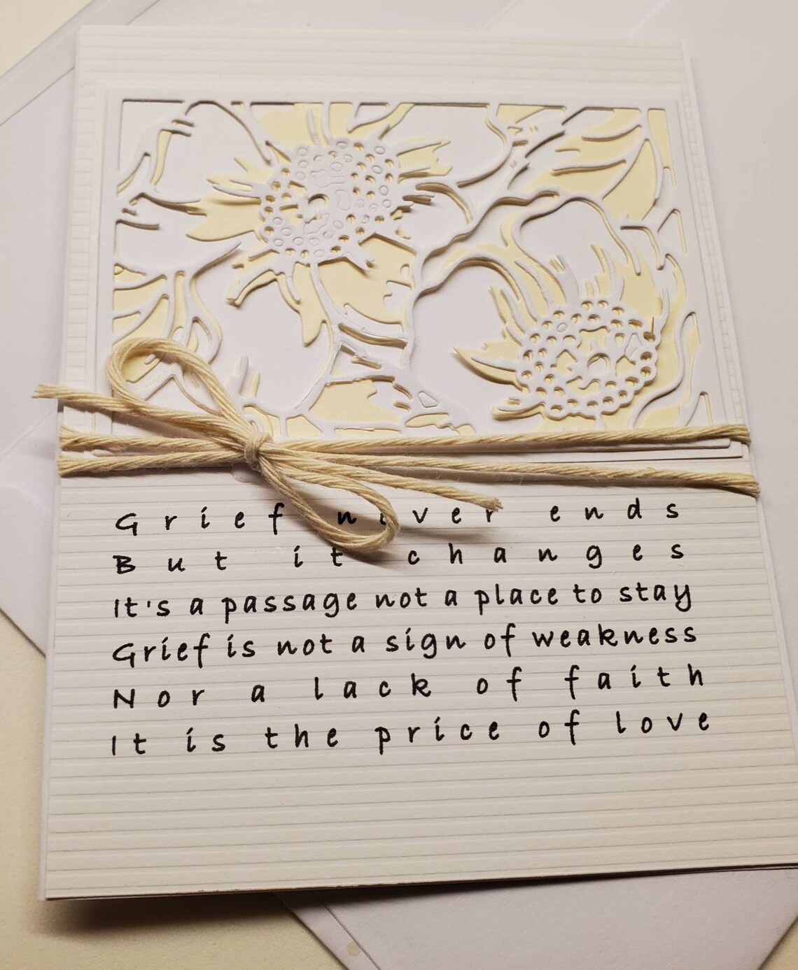 Handmade Sympathy Card. Bereavement. Grief. Loss of a Loved | Etsy