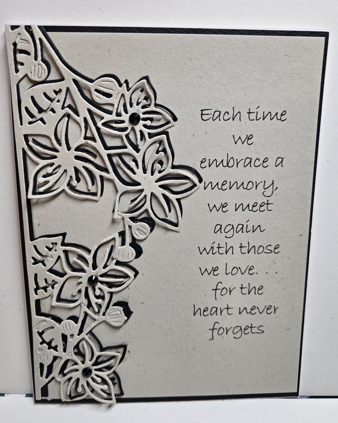 Hand Made Die Cut Sympathy Card. Grief. Mourning a Loss. Bereavement ...