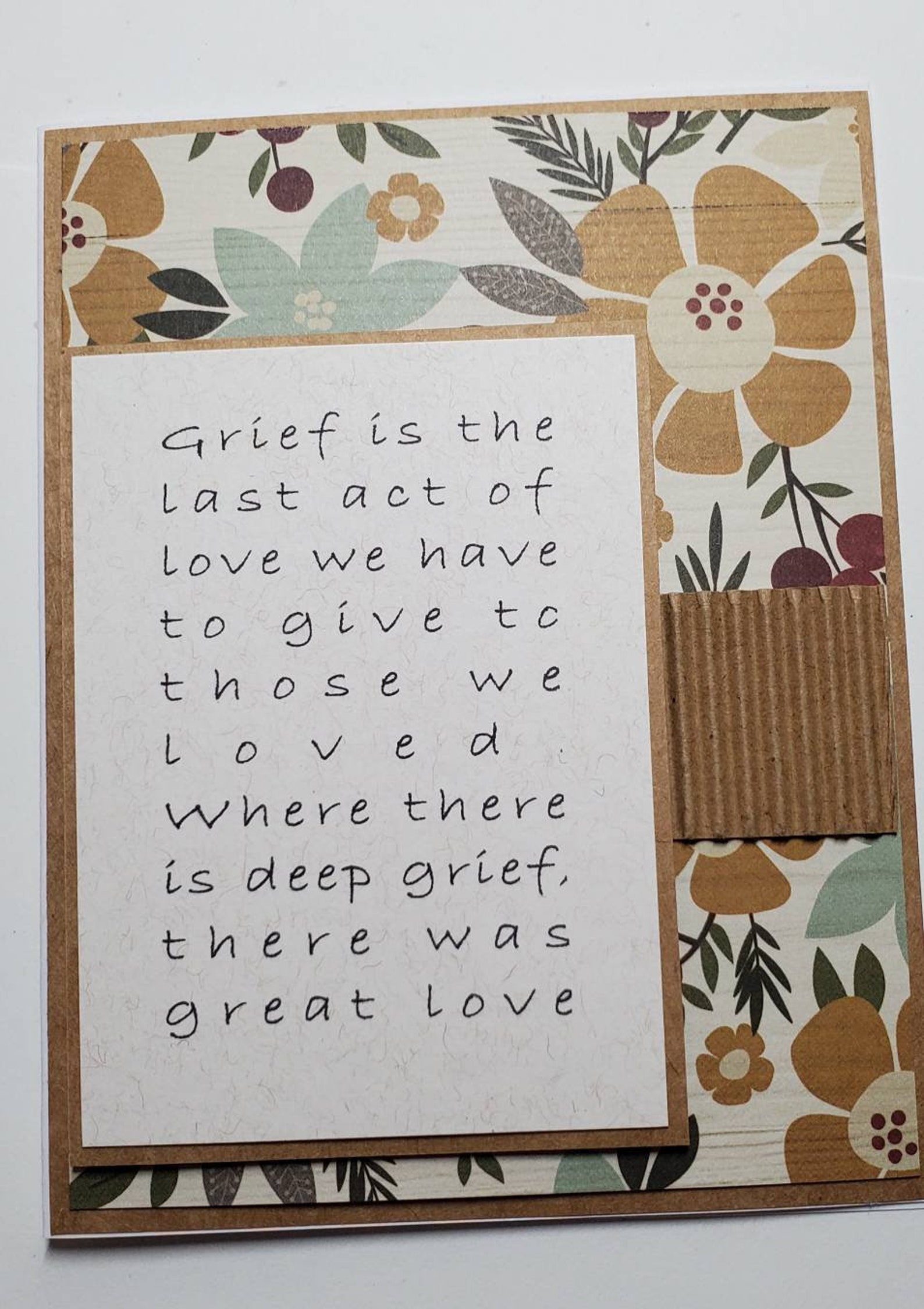 Handmade Sympathy Card. Bereavement. Grief. Loss of a Loved - Etsy