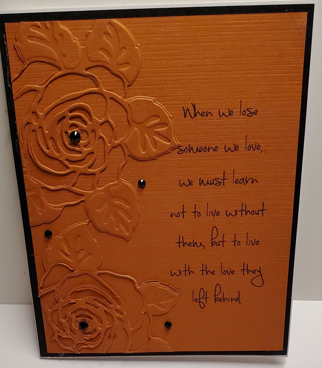 Handmade Sympathy Card. Bereavement. Grief. Loss of a Loved One ...