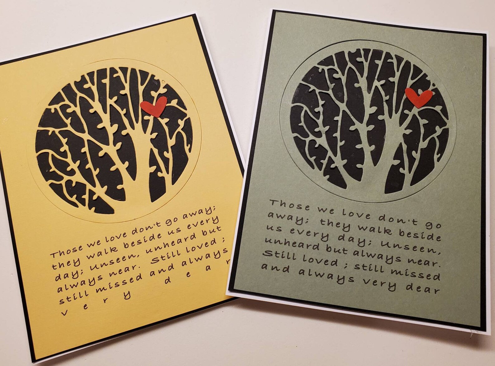 Hand Made Die Cut Sympathy Card. Grief. Mourning a Loss. | Etsy