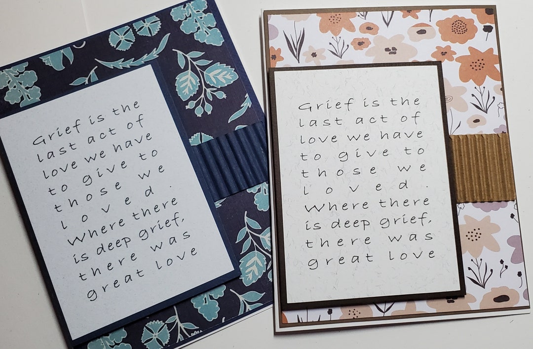 Handmade Sympathy Card. Bereavement. Grief. Loss of a Loved One ...