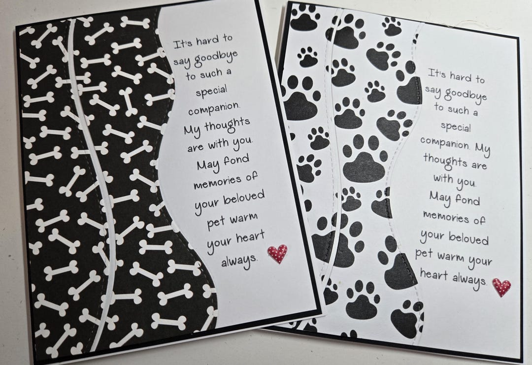 Handmade Sympathy Card for a Pet. Mourning for Pet. Grieving Loss of a ...
