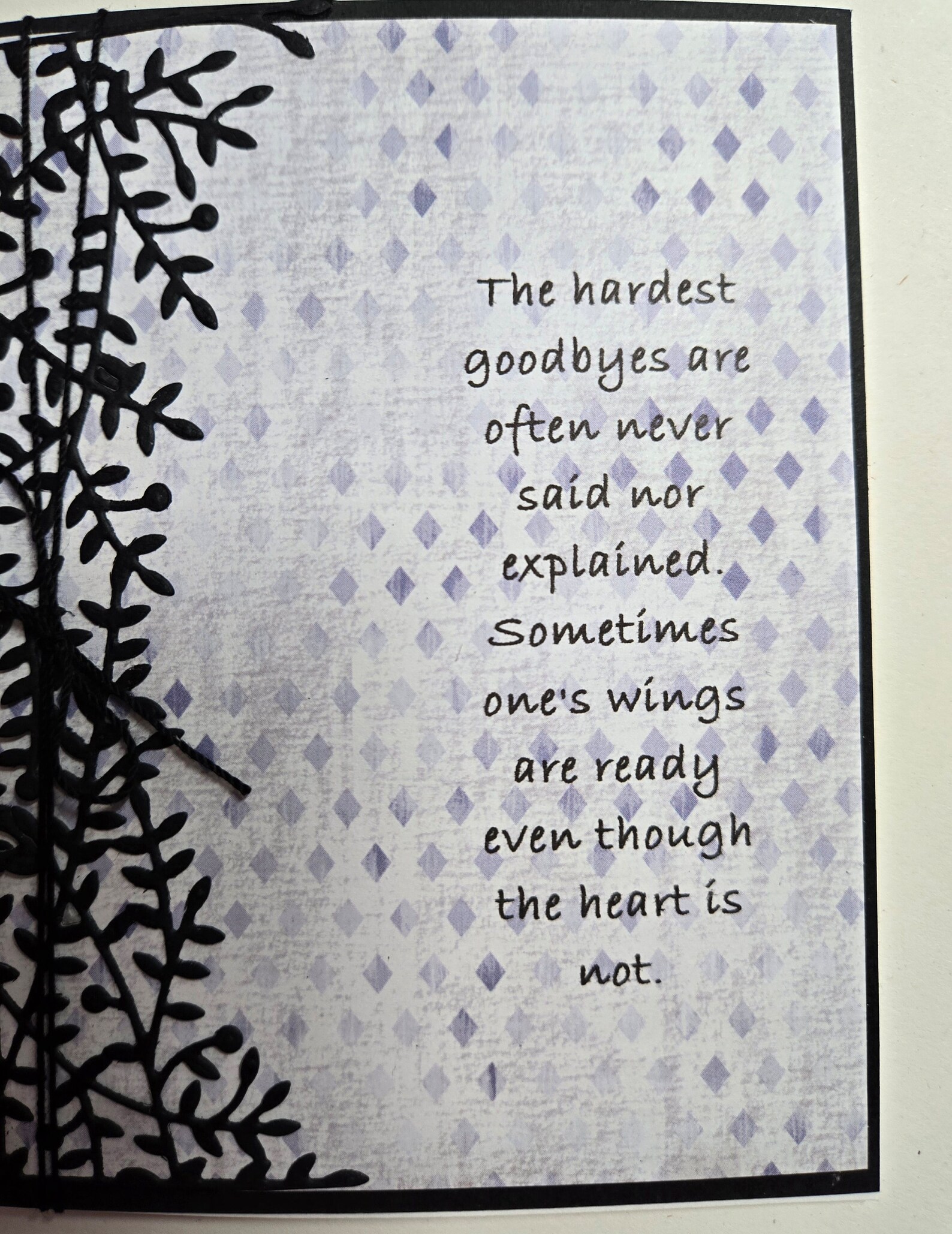 Handmade Sympathy Card. Bereavement. Grief. Loss of a Loved One ...