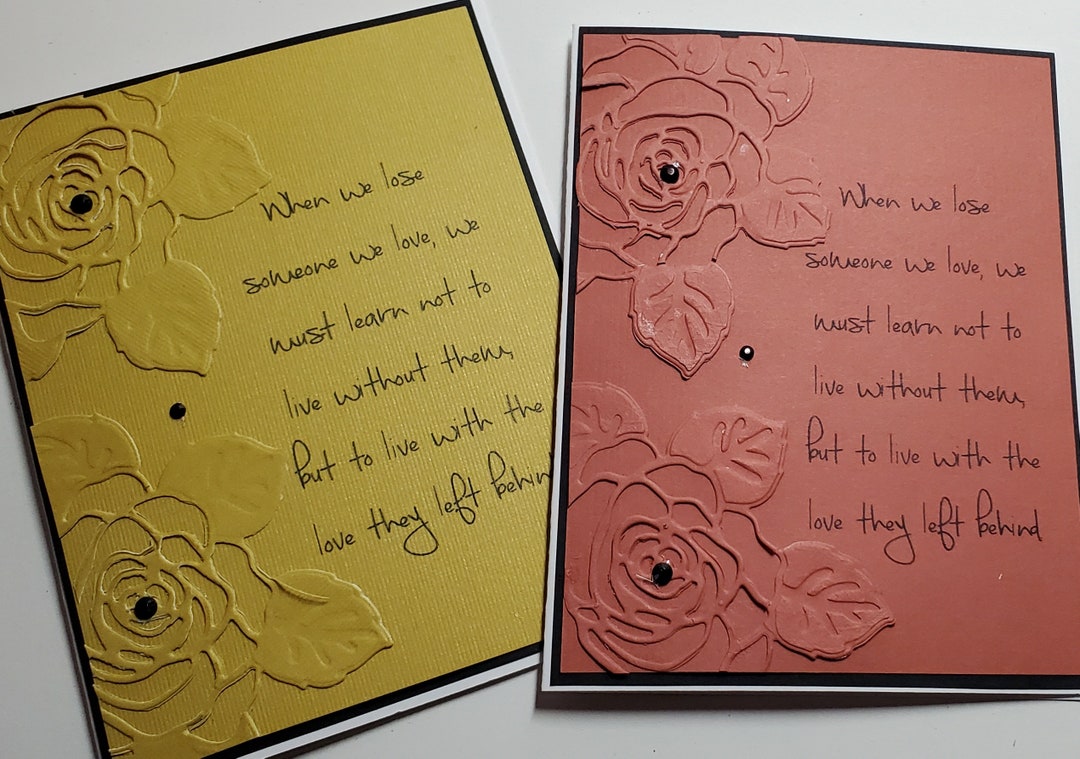 Handmade Sympathy Card. Bereavement. Grief. Loss of a Loved One ...