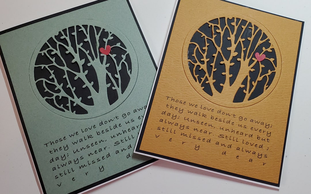 Hand Made Die Cut Sympathy Card. Grief. Mourning a Loss. Bereavement ...