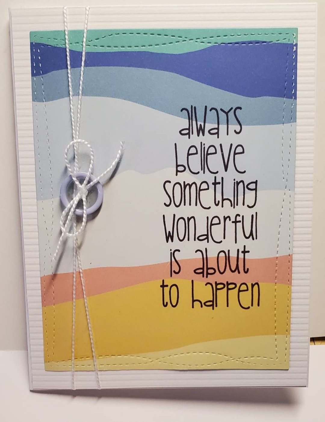 Handmade Inspirational Card. Encouragement. Unisex. Just Because ...