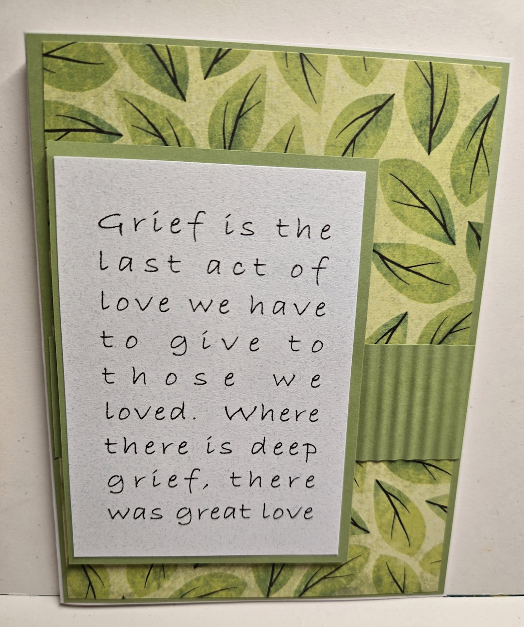 Handmade Sympathy Card. Bereavement. Grief. Loss of a Loved One ...