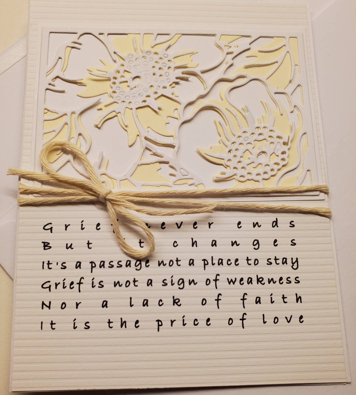 Handmade Sympathy Card. Bereavement. Grief. Loss of a Loved | Etsy