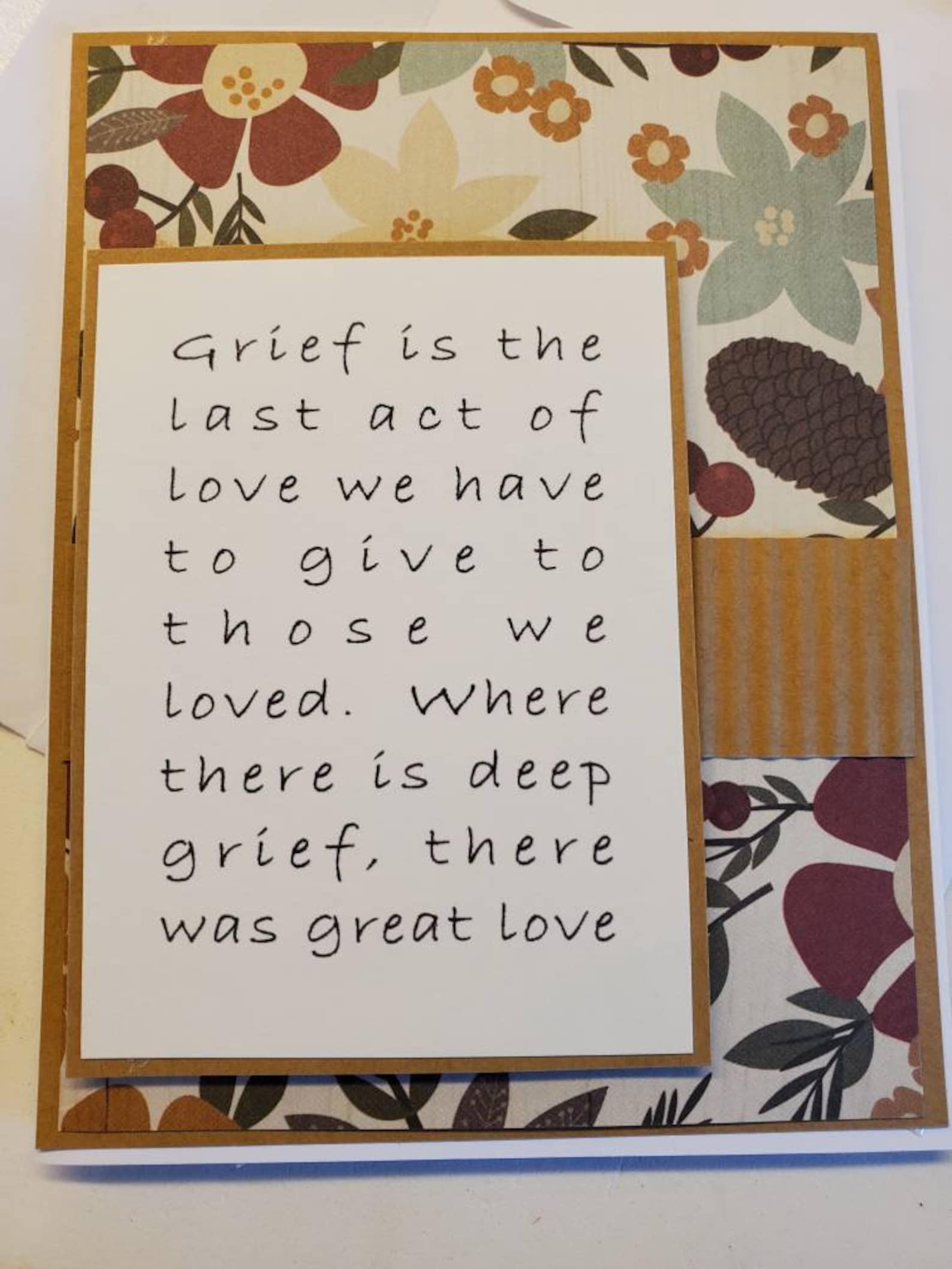 Handmade Sympathy Card. Bereavement. Grief. Loss of a Loved - Etsy