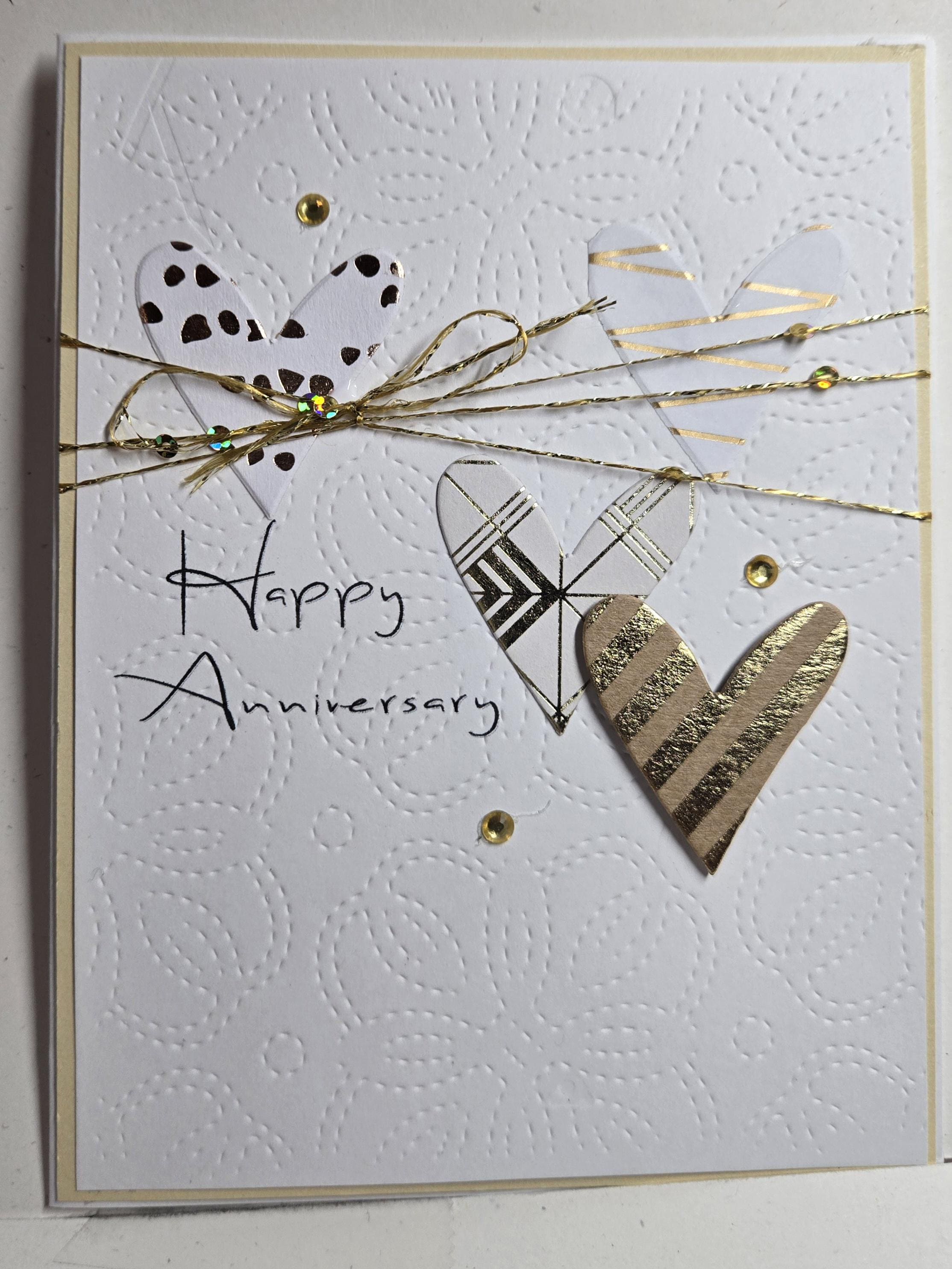 Handmade Anniversary Card. Celebration. Unisex. for Him. for Her ...