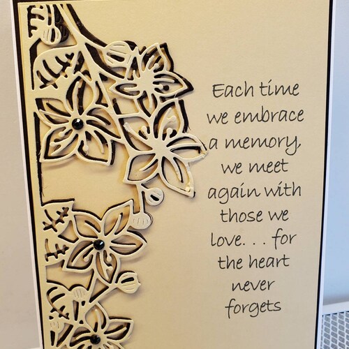 Hand Made Die Cut Sympathy Card. Grief. Mourning a Loss. - Etsy