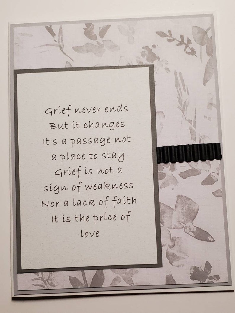 Handmade Sympathy Card. Bereavement. Grief. Loss of a Loved - Etsy
