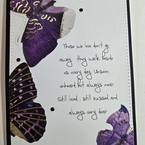 Handmade Card. Sympathy. Butterfly. for Her. for Him. Unisex. Mourning ...