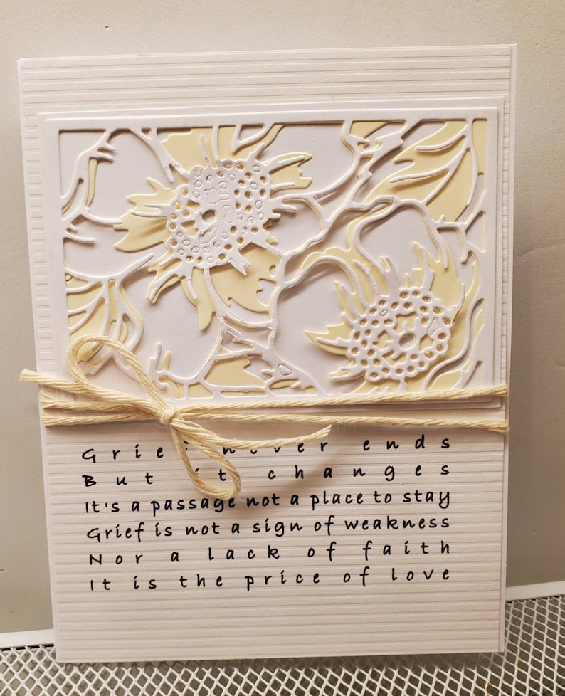 Handmade Sympathy Card. Bereavement. Grief. Loss of a Loved | Etsy