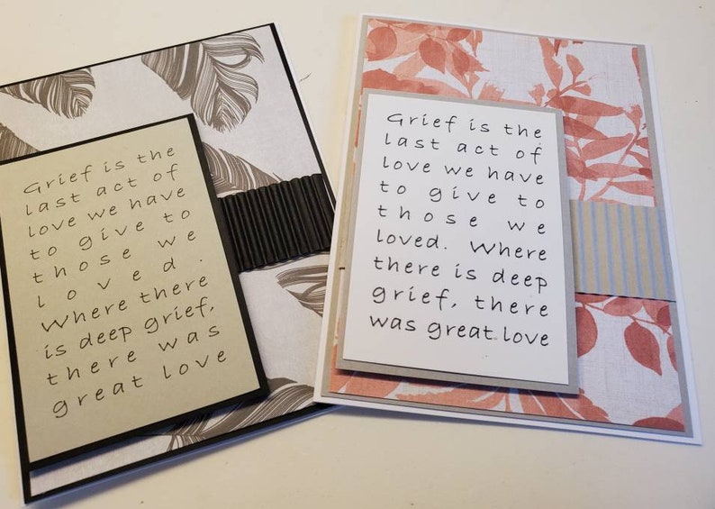 Handmade Sympathy Card. Bereavement. Grief. Loss of a Loved | Etsy
