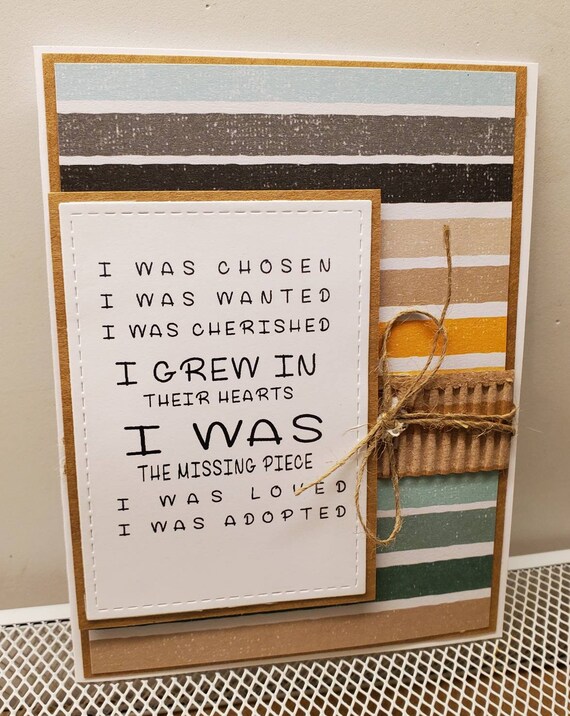 Handmade Adoption Card. Baby card. New Parents. Older child | Etsy